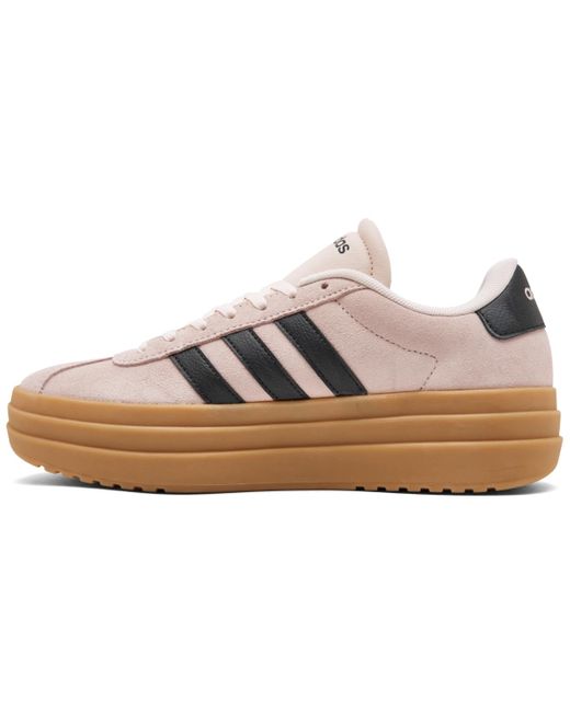 adidas Vl Court Bold Platform Casual Sneakers From Finish Line in Pink ...
