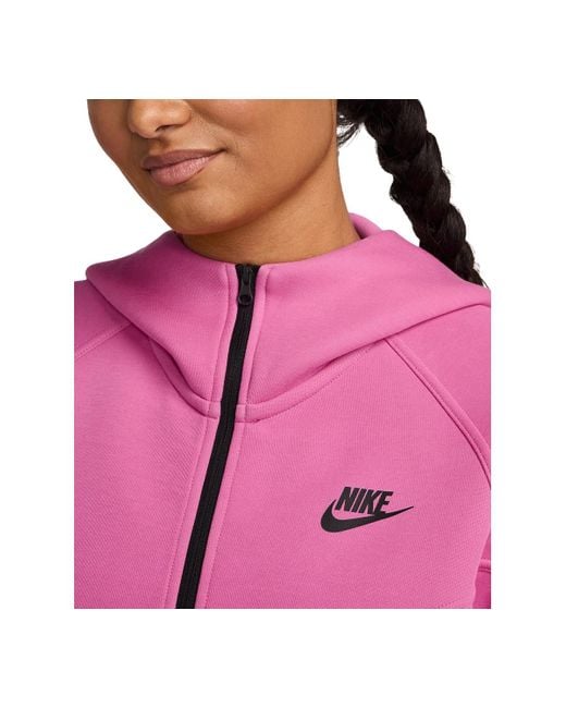 Nike Sportswear Tech Fleece Windrunner Full-zip Hoodie in Pink | Lyst