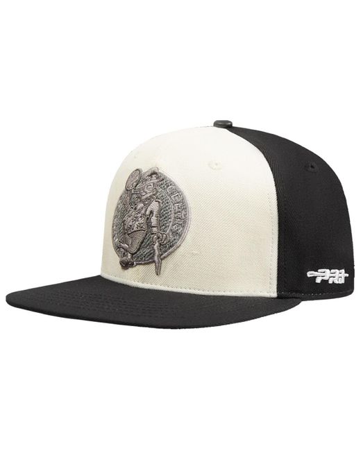 Pro Standard Boston Celtics French Terry Snapback Hat in White for Men ...