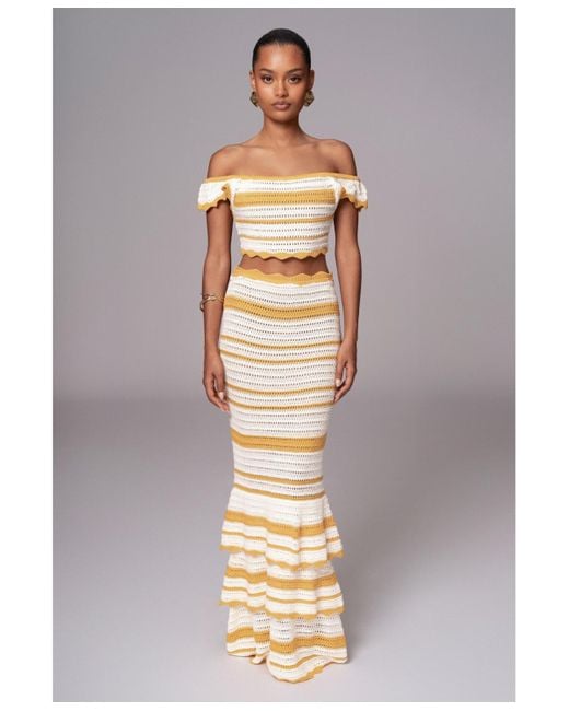 JLUXLABEL Corazon Ruffle Skirt Set in White | Lyst