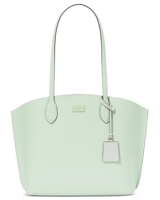 Kate Spade Suite Leather Tote Bag in Green | Lyst