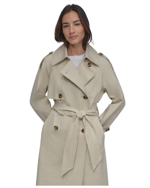 DKNY Cotton Double-breasted Trench Coat | Lyst