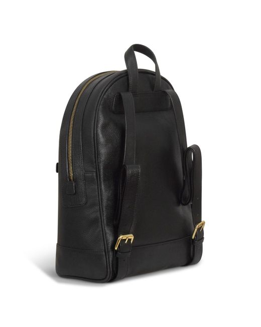 CHAMPS Leather Backpack in Black | Lyst