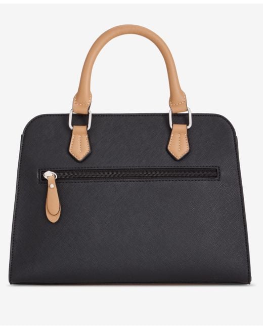 Giani Bernini Saffiano Structured Satchel Crossbody in Black | Lyst