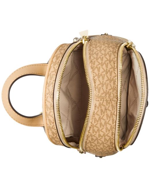 Michael Kors Michael Logo Rhea Zip Extra Small Messenger Backpack in ...