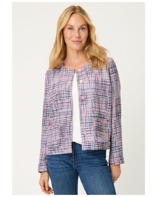 Olsen Tweed Jacket in Purple | Lyst