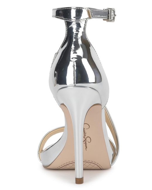 Jessica Simpson Rayli Strappy Dress Sandals in Metallic | Lyst