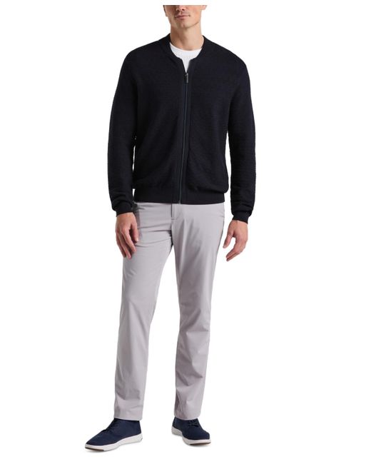 Perry Ellis Geometric Jacquard Bomber Jacket in Blue for Men | Lyst