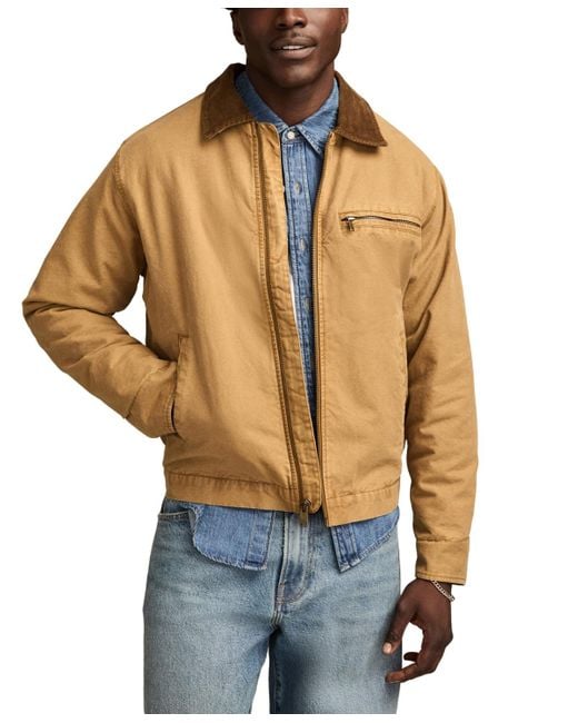 Lucky Brand Canvas Work Long Sleeves Jacket in Blue for Men | Lyst