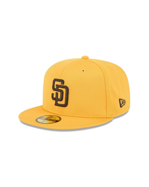KTZ San Diego Padres 2025 Spring Training 59fifty Fitted Hat in Yellow ...