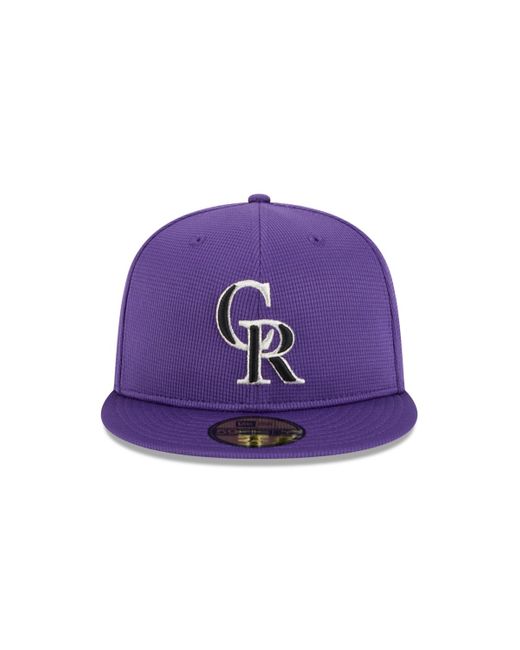 KTZ Colorado Rockies 2025 Spring Training 59fifty Fitted Hat in Purple ...
