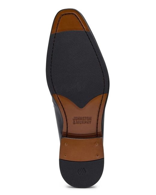 Johnston & Murphy Sullivan Plain Toe Oxfords in Black for Men | Lyst