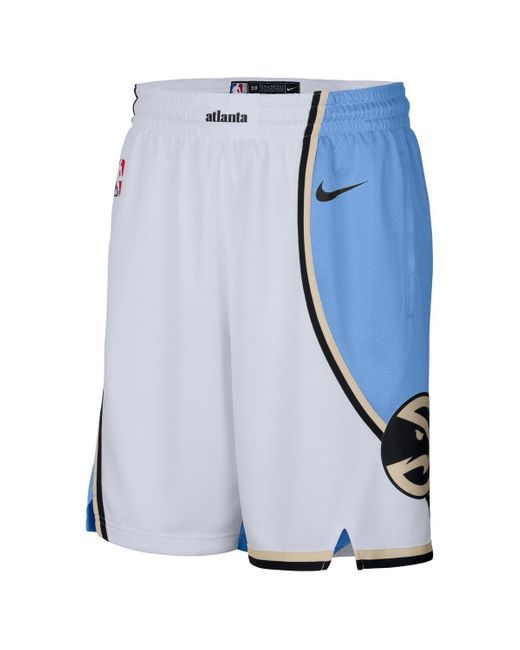 Nike Atlanta Hawks 2024/25 City Edition Swingman Shorts in Blue for Men ...