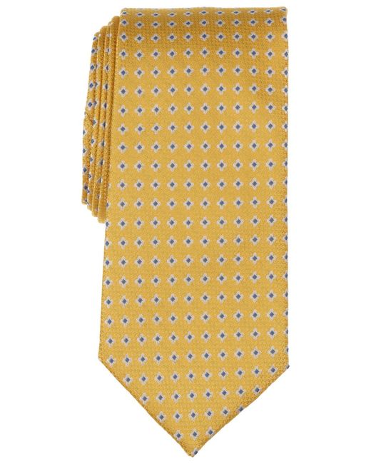 Club Room Ascot Neat Pattern Tie in Yellow for Men | Lyst