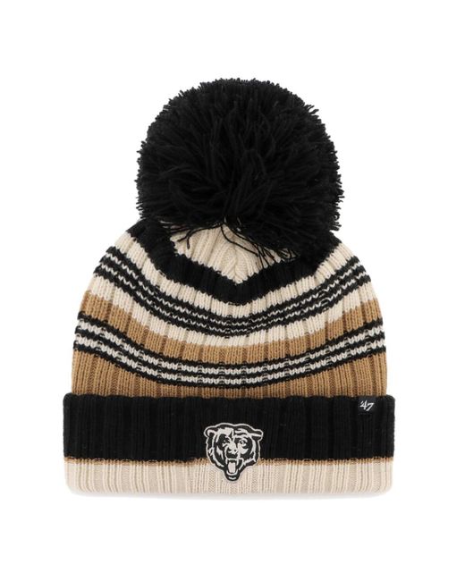 '47 Chicago Bears Barista Cuffed Knit Hat in Black | Lyst