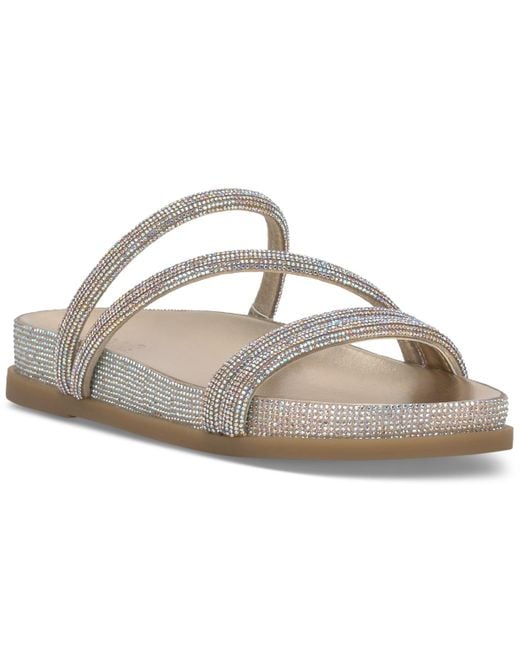INC International Concepts Narah Pool Slides in Metallic | Lyst