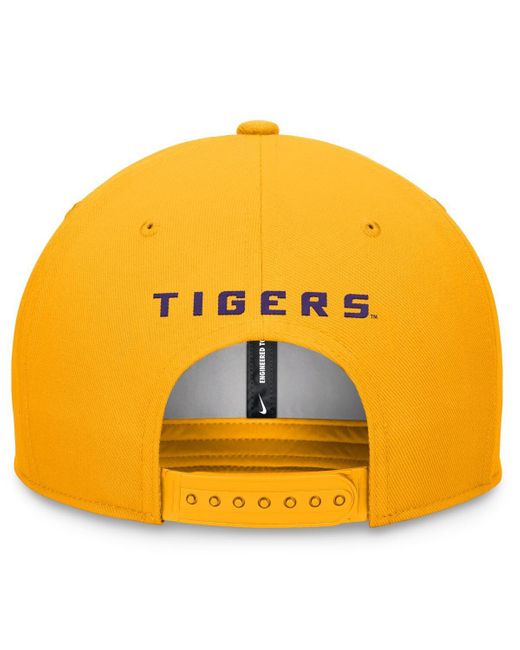 Nike Lsu Tigers On-field Pro Bill Snapback Hat in Yellow for Men | Lyst