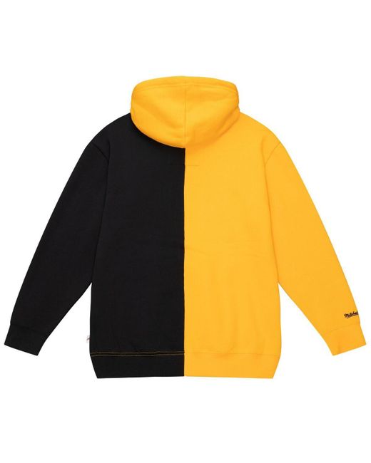 Mitchell & Ness Gold/black Los Angeles Lakers Color Block 2.0 Fleece ...