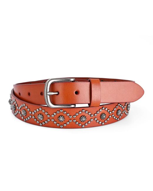 Old Trend Sunburst Leather Belt in Natural | Lyst