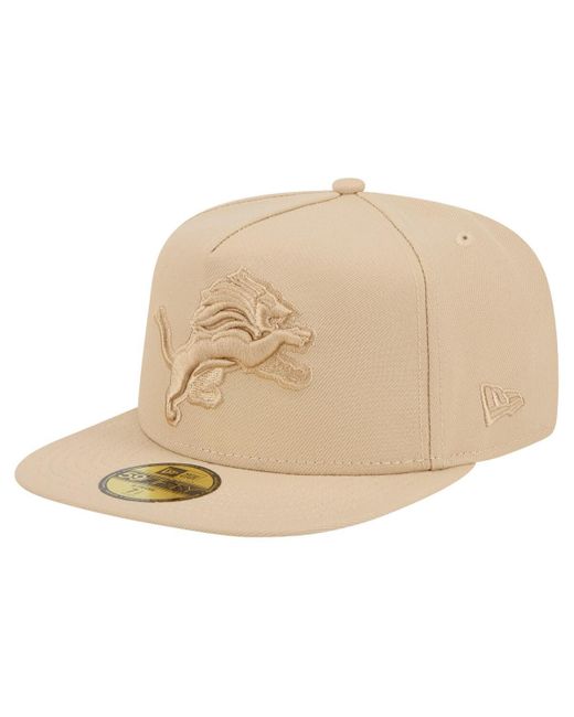 KTZ Detroit Lions Color Pack A-frame 59fifty Fitted Hat in Natural for ...