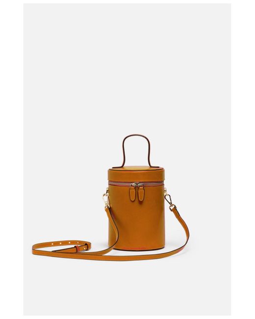 Silver & Riley Nola Bucket Leather Bag in White | Lyst