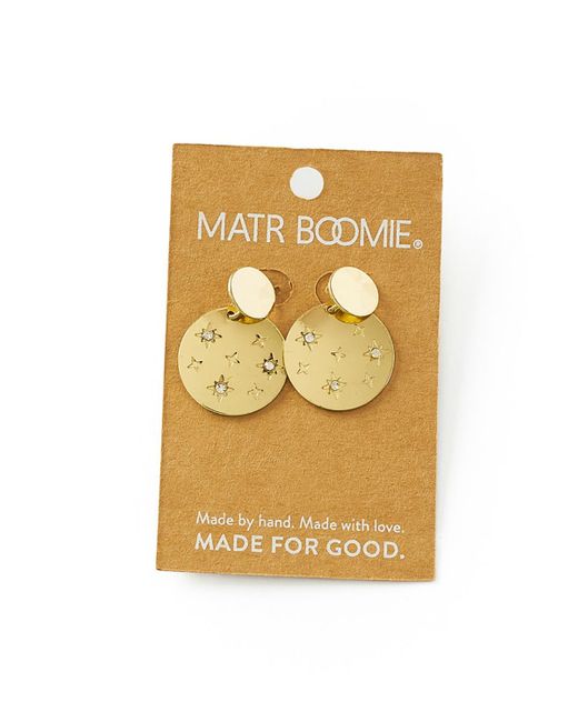 Matr Boomie Sitara Starry Double Circle Dangle Earrings in Metallic | Lyst