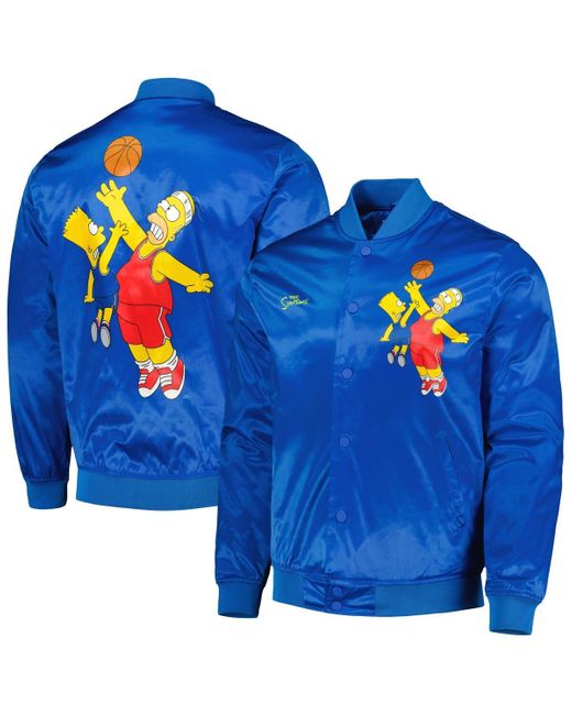 FREEZE MAX The Simpsons Basketball Satin Full-snap Jacket in Blue for ...