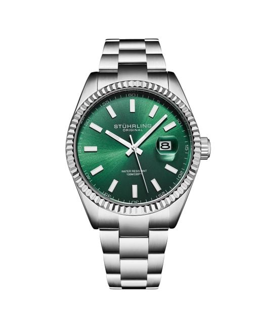 Stuhrling Vanguard 4069 Quartz Watch – 42mm in Green for Men | Lyst
