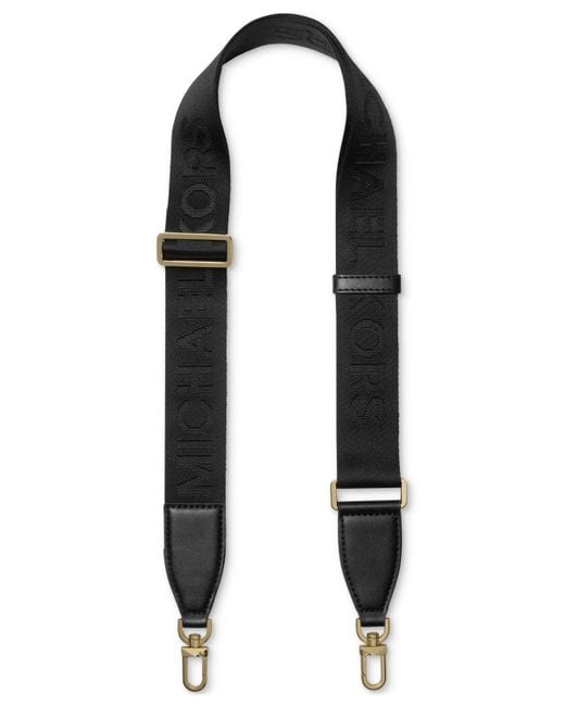 Michael Kors Michael Jet Set Travel Logo Webbing Strap in Black | Lyst