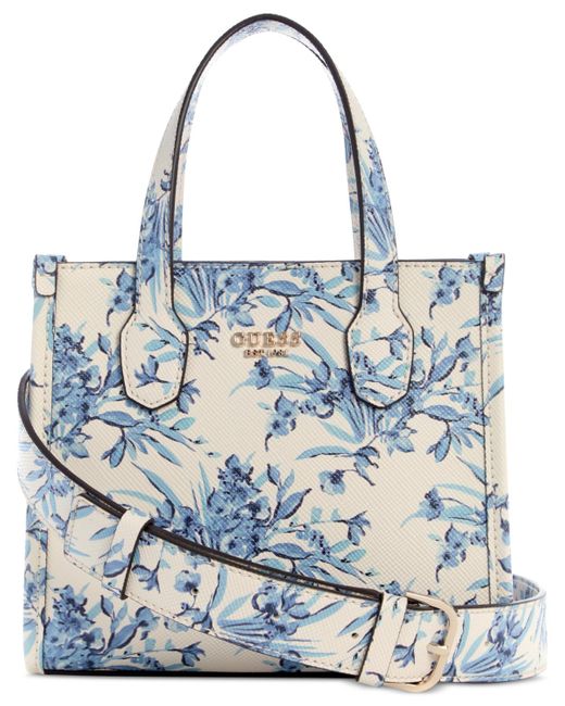 Guess Silvana Two-compartment Mini Tote in Blue | Lyst
