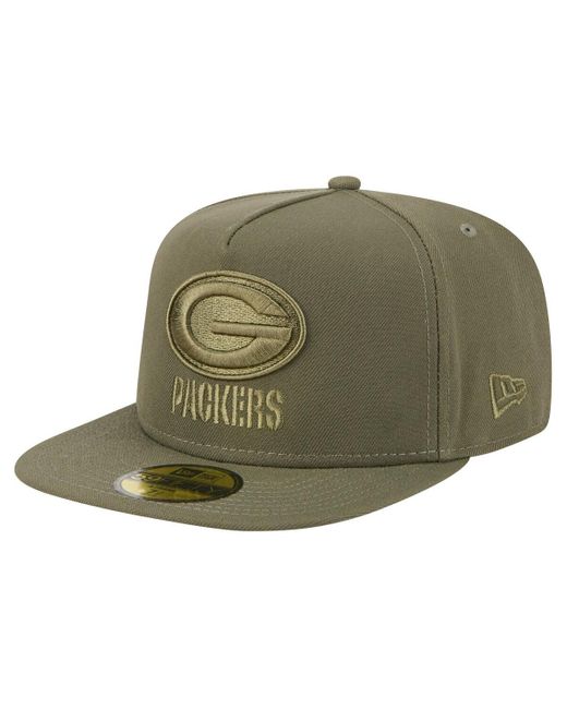 KTZ Green Bay Packers Color Pack A-frame 59fifty Fitted Hat for Men | Lyst
