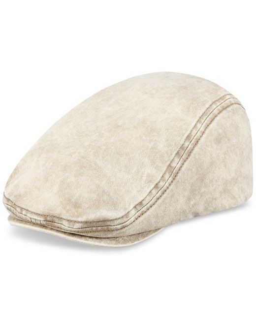 Levi's Snow Washed Flat Top Ivy Cap in Natural for Men | Lyst