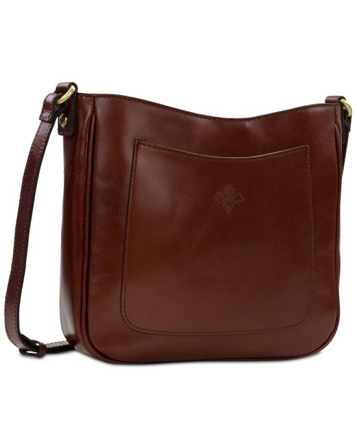 Patricia Nash Emeline Small Leather Crossbody in Brown | Lyst