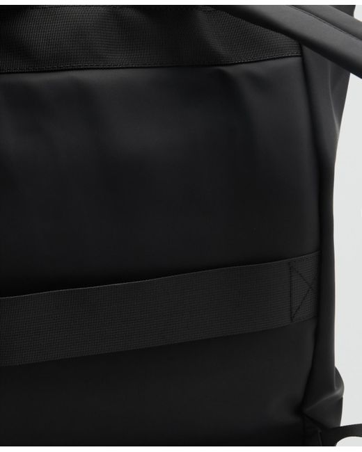 Mango Flap Closure Rubberized Backpack in Black for Men | Lyst