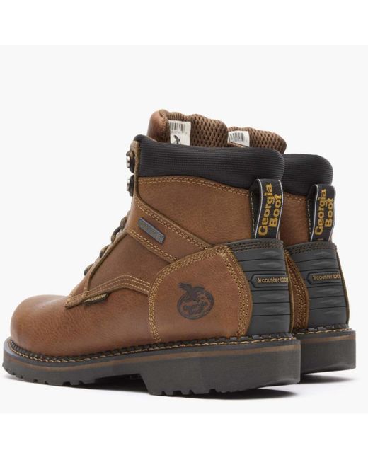 Georgia Boot Georgia Giant Revamp Waterproof Work Boot in Brown | Lyst