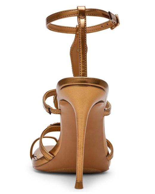 Steve Madden Python Embellished T-strap Stiletto Heel Dress Sandals in ...
