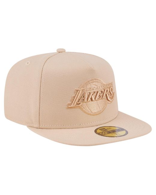 KTZ Los Angeles Lakers Color Pack A-frame 59fifty Fitted Hat in Natural ...