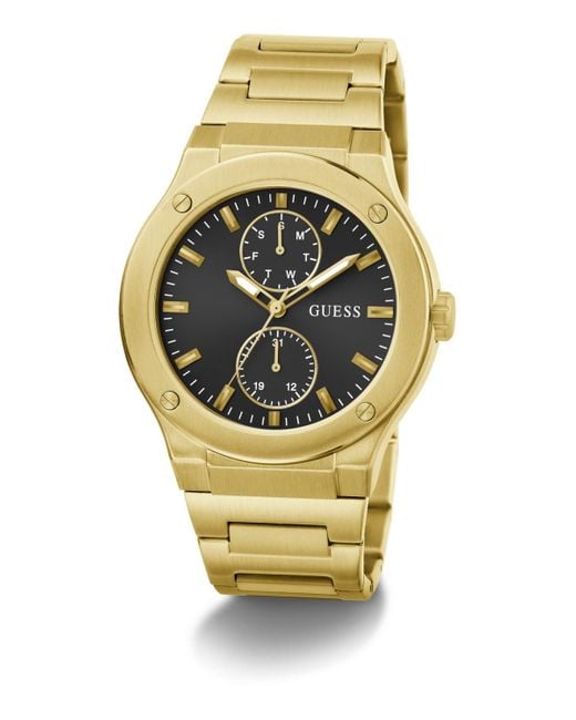 Guess Multi- Function Stainless Steel Watch 45mm in Metallic for Men | Lyst