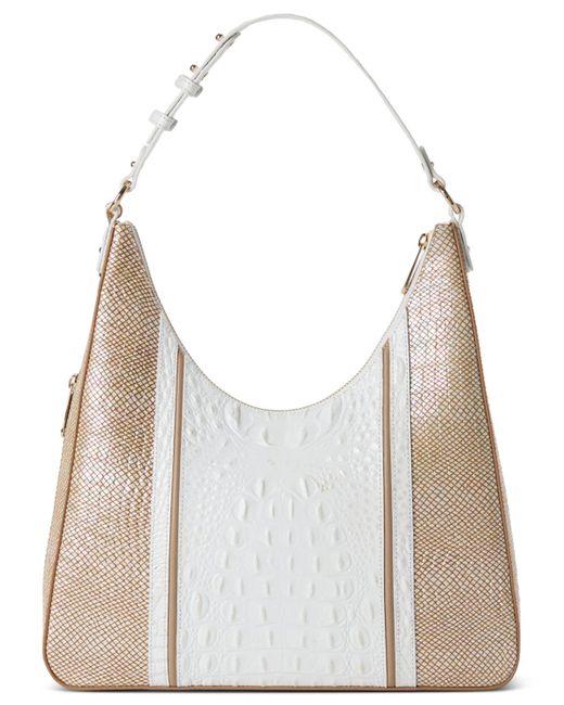 Brahmin Tabitha Sea Salt White Colada Medium Leather Shoulder Bag | Lyst