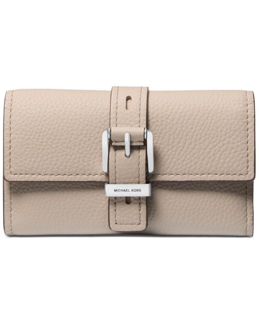Michael Kors Michael Nolita Medium Flap Trifold Leather Wallet in ...