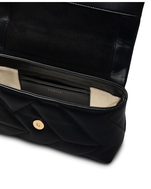 Radley Mill Bay Xl Quilt Flap Over Crossbody Bag in Black | Lyst