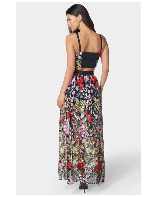 Bebe Floral Embroidered Two Piece Set in White | Lyst