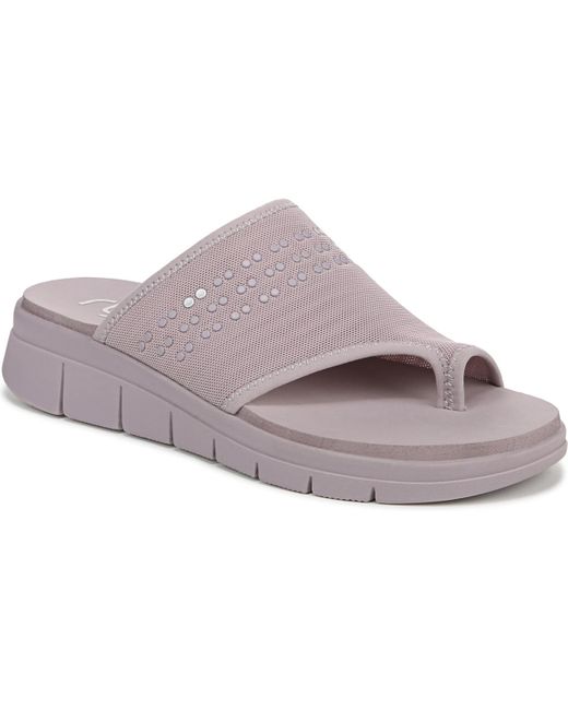 Ryka Elegance Washable Toe Loop Slide Sandals in Gray | Lyst