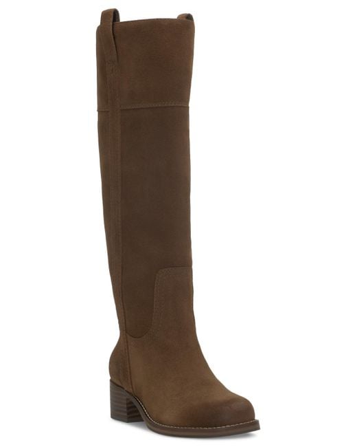 Lucky Brand Hybiscus Extra Wide Calf Riding Boots in Brown | Lyst