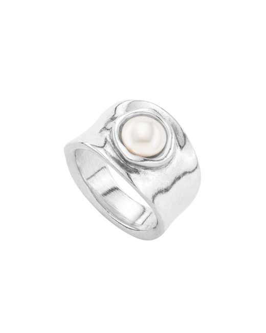 Uno De 50 Sterling Metal Crystal Clad Ring in Metallic | Lyst