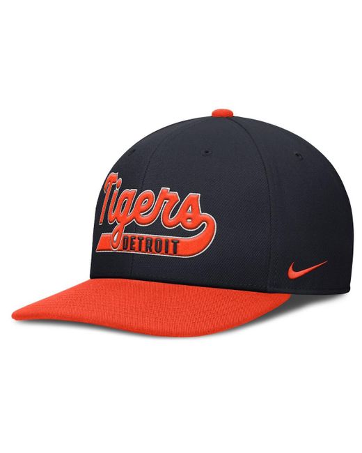 Nike Navy/orange Detroit Tigers Pro Performance Snapback Hat in Red for ...