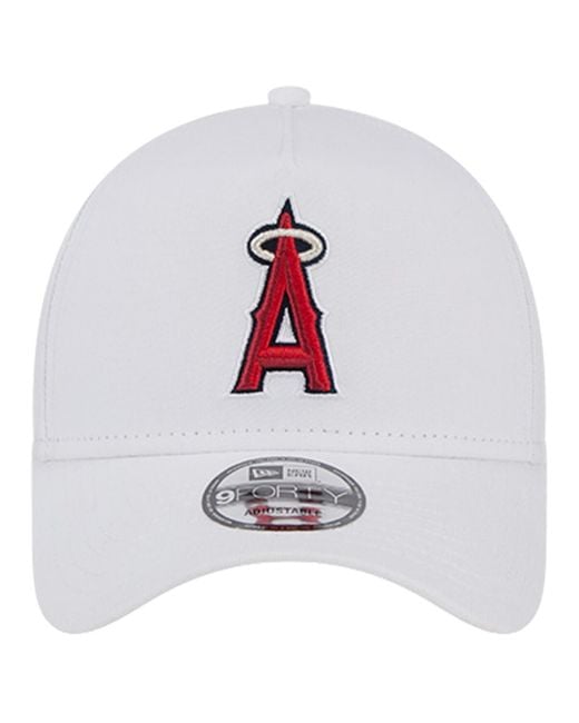 KTZ Los Angeles Angels Tc A-frame 9forty Adjustable Hat in White for ...