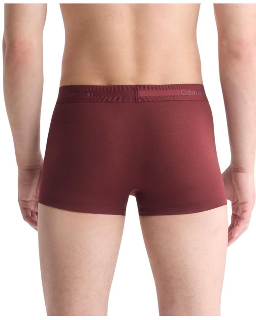 Calvin Klein Ultra Soft Modern Modal Trunk Underwear in Red for Men | Lyst