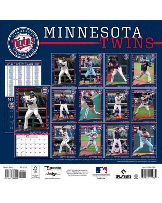 Turner Licensing Minnesota Twins 2022 Wall Calendar in Blue | Lyst