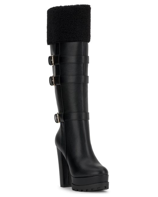Jessica Simpson Imerald Platform Cozy Tall Boots in Black | Lyst